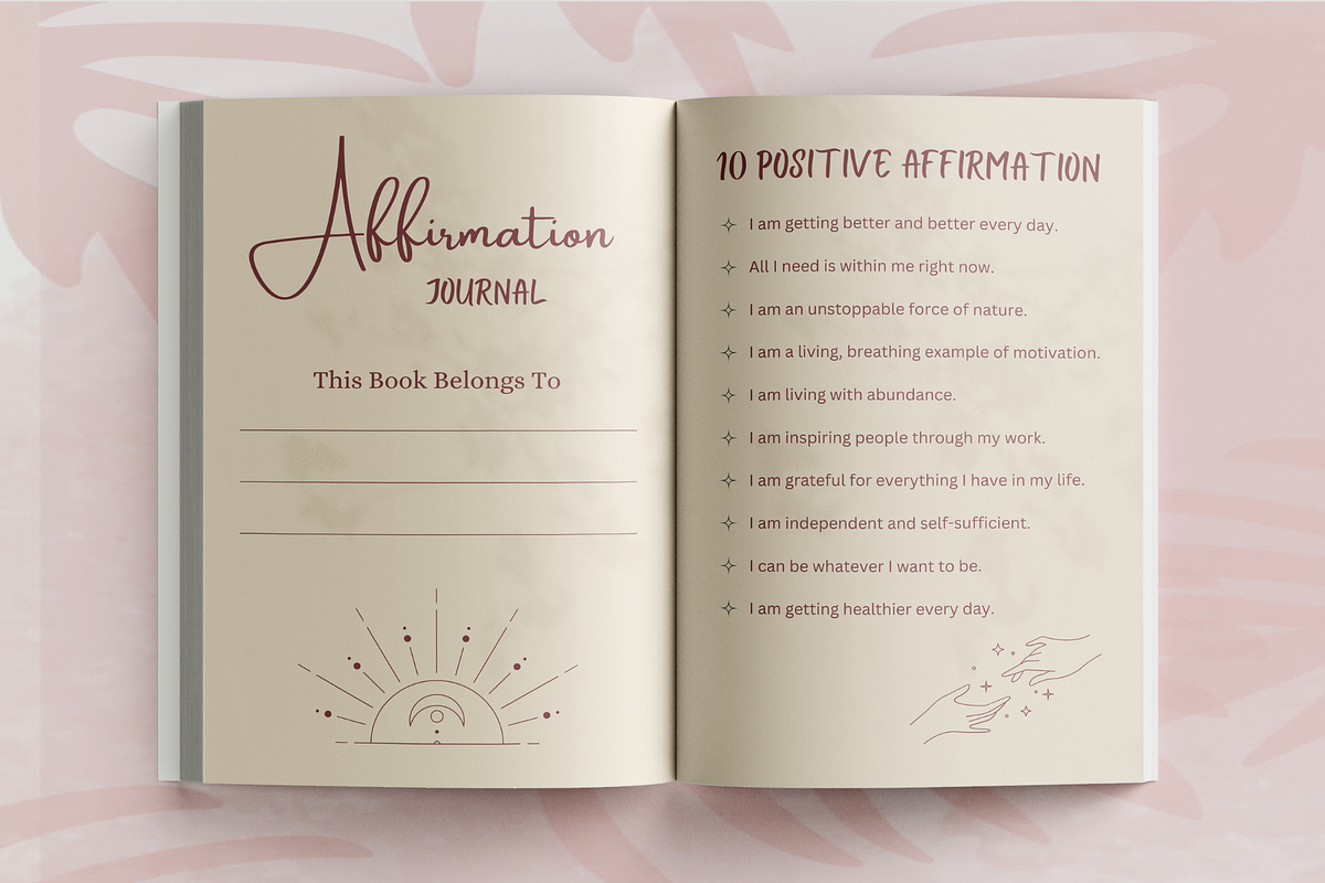 Daily Affirmation Journal, a Templates & Theme by Book2bees