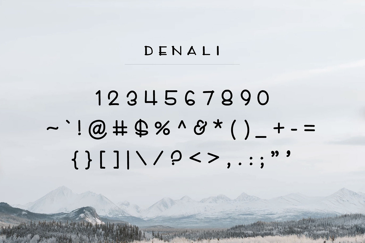Denali Font, Illustrations, & Logos!, a Serif Font by Midnight Grim