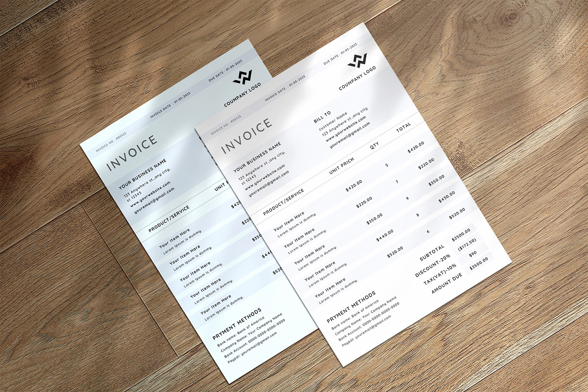 Invoice, a Stationery Template by Design Zone