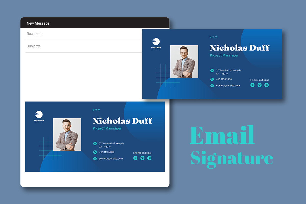 Project Manager Email Signature, an Email Template by Rahardi Creative