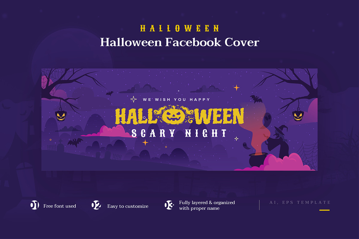 Halloween Facebook Cover & Banner, a Social Media Template by Youwes ...