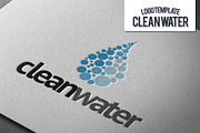 Clean Water Logo, a Branding & Logo Template by Exit3