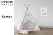 Kids Room - Wigwam Wall & Frames, a Household Mockup by mock-ups ...