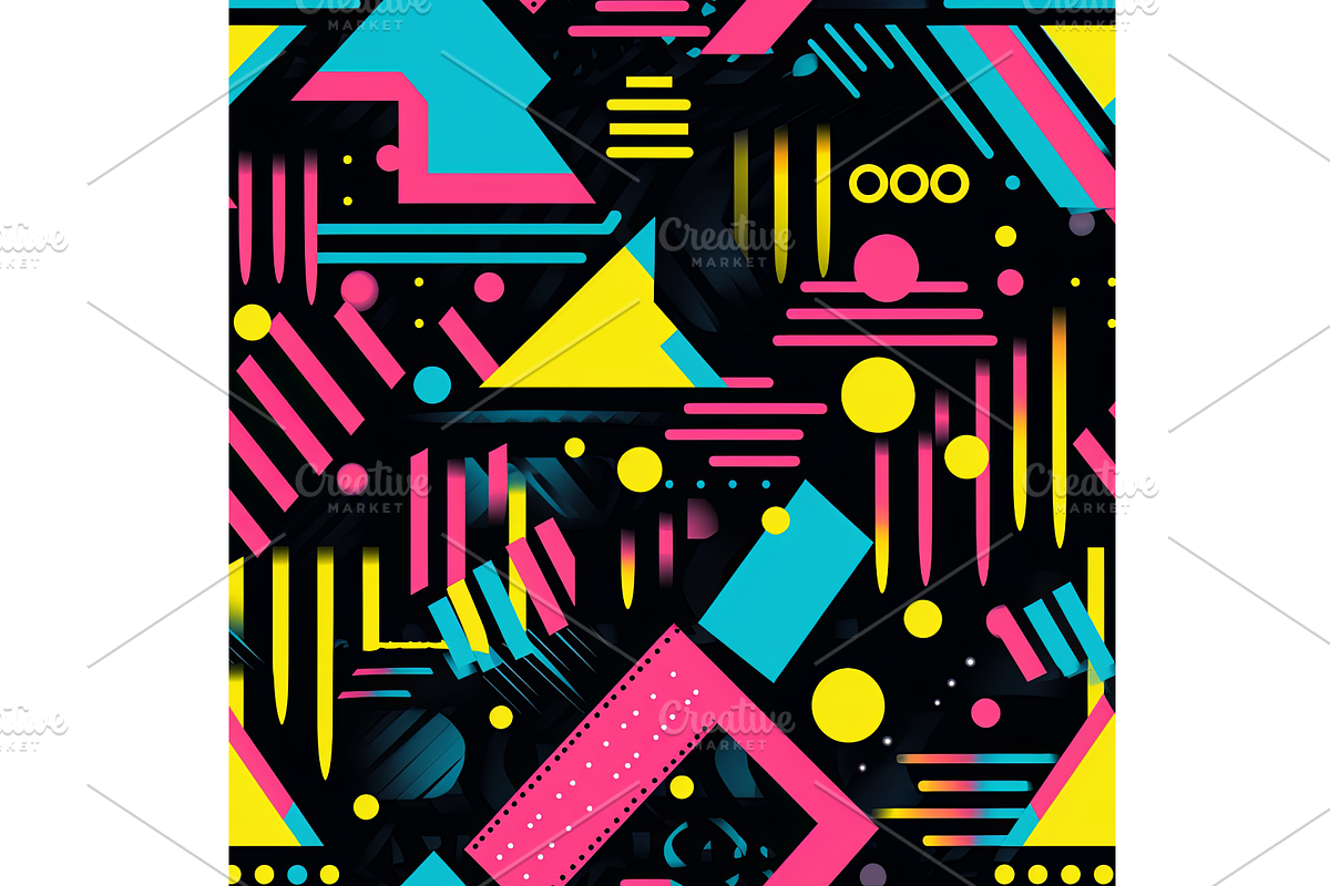 90s Neon Seamless Digital Paper