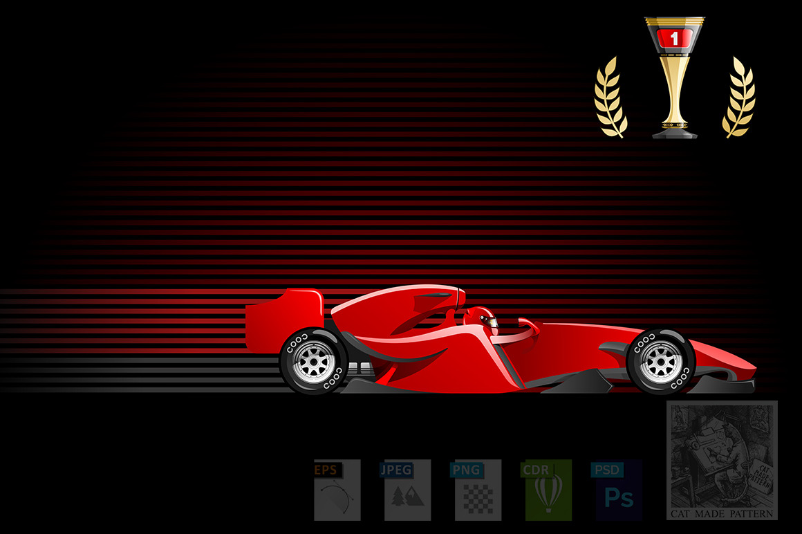 Open-wheel car | Transportation Illustrations ~ Creative Market