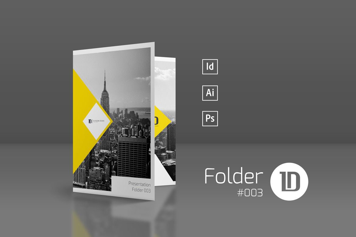 Presentation Folder Template 003, a Stationery Template by ID Vision Studio