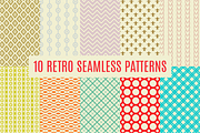 10 Retro Seamless Pattern Set, a Background Graphic by KannaaDesign
