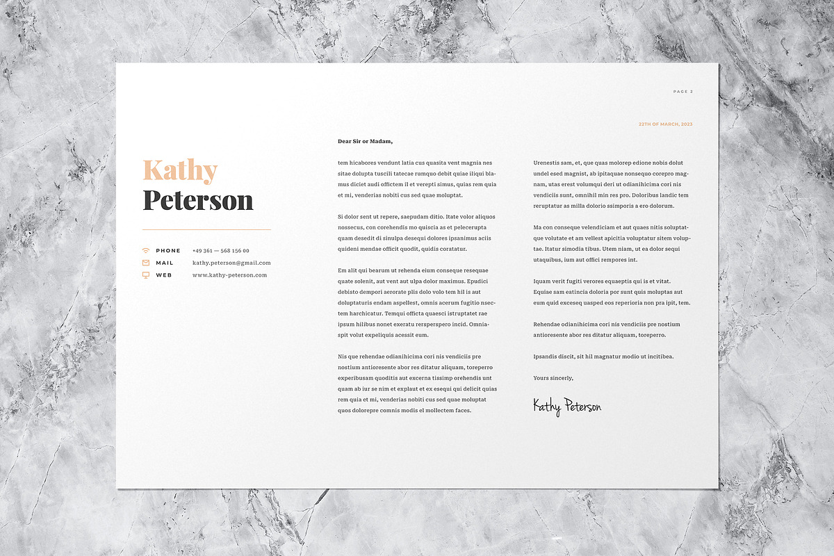 Outstanding Application Template, a Resume Template by Template Temple