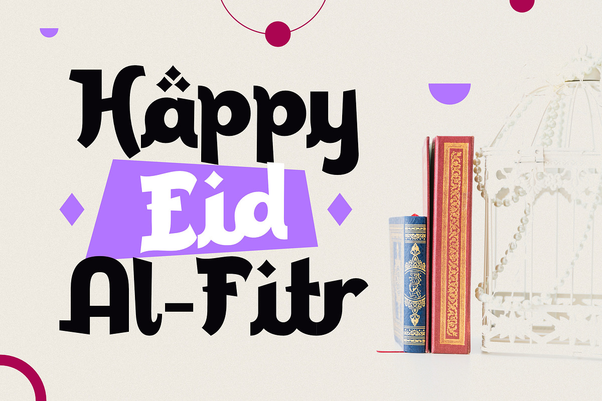 Haidar - Arabic Fun Display Font, a Script Font by Runsell Studio ...