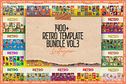 Retro Instagram Bundle Vol.3, a Social Media Template by Creatchees.std