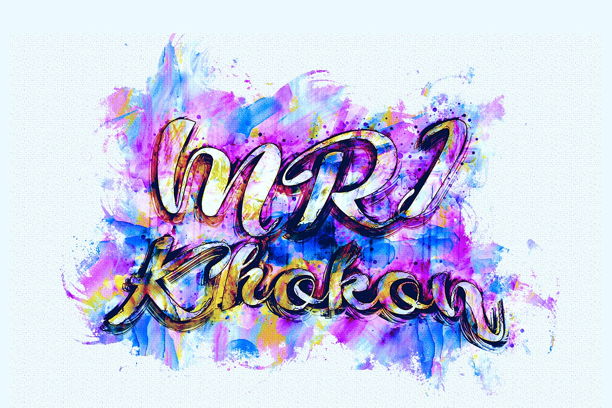 Watercolor Text Paint Plugin
