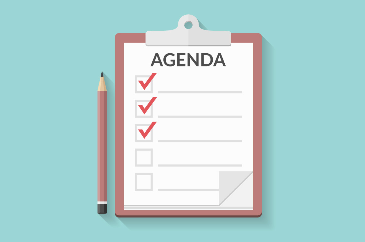 Agenda on Clipboard, a Graphic by PixMarket