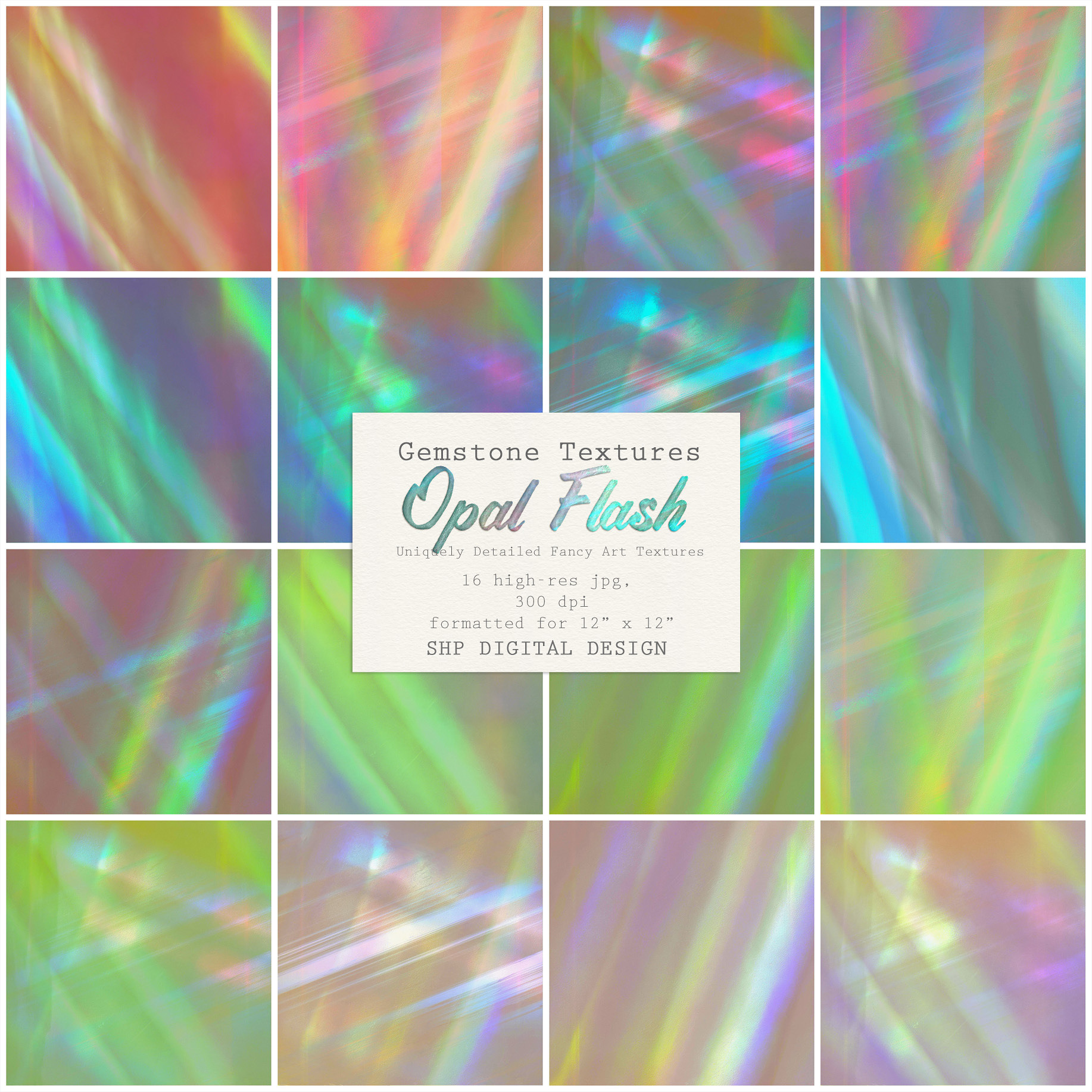 Gemstone: Opal Flash Textures, a Texture Graphic by SHP Digital Design