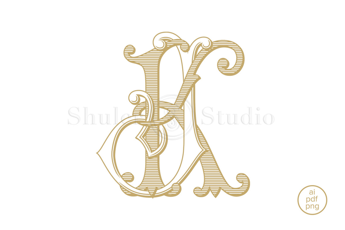 JK Monogram KJ Monogram, a Branding & Logo Template by Shuler Studio ...