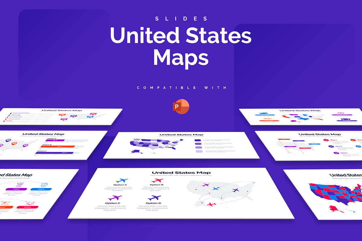 U.S. Maps Powerpoint Infographics, a Presentation Template by Slidesmash
