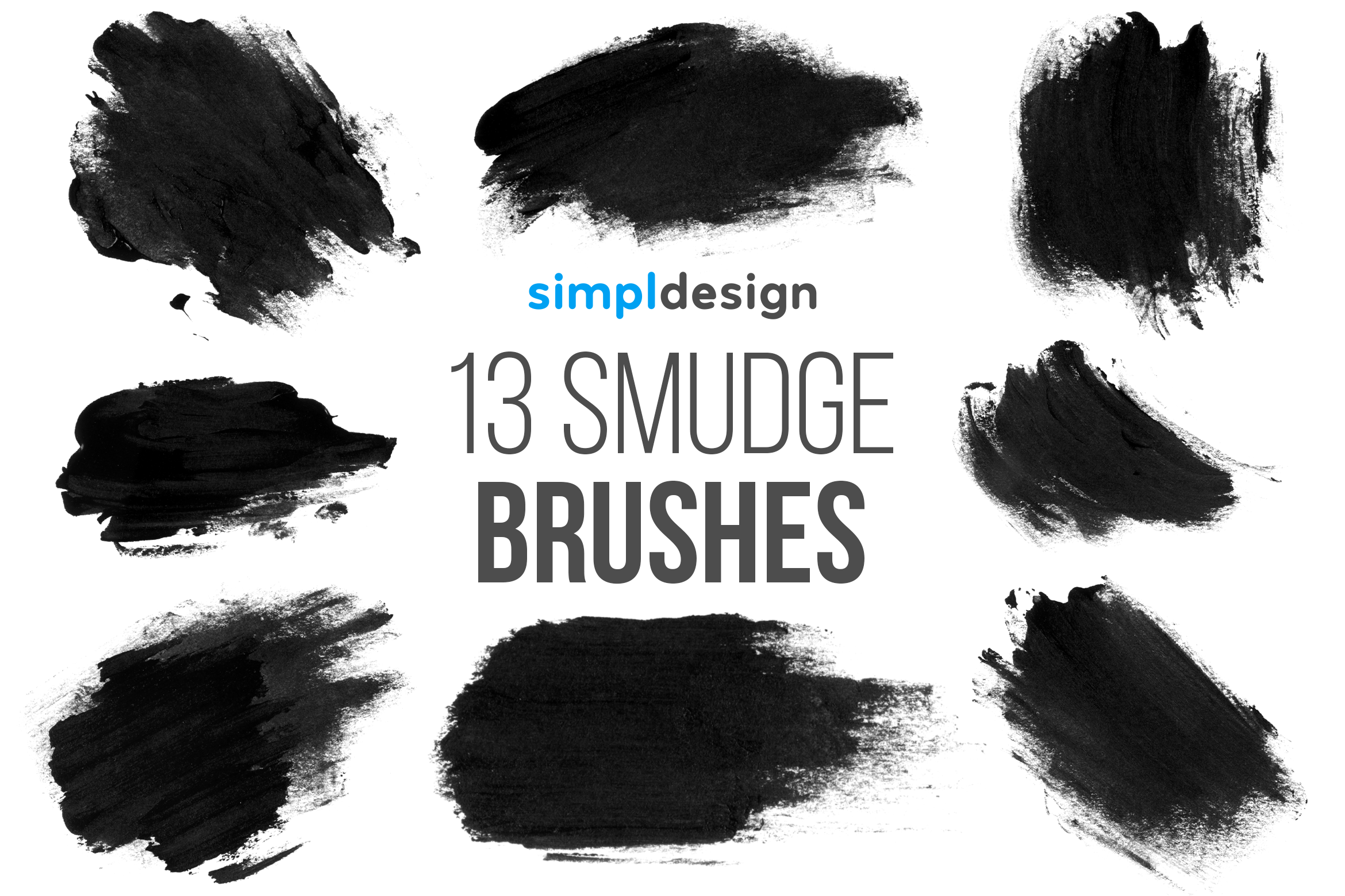 Stamp Smudge Brushes, a Brush Add-On by SimplDesign