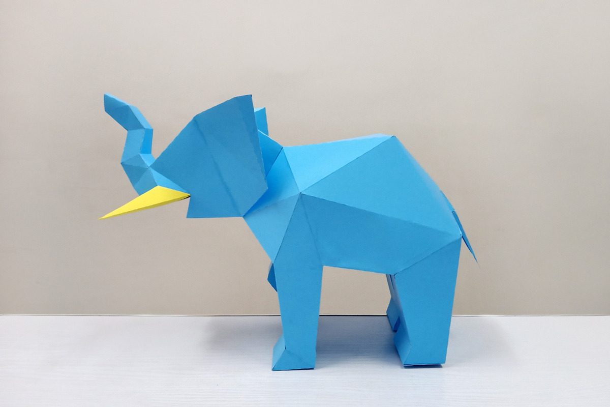 DIY Elephant - 3d papercraft, a Templates & Theme by PAPER amaze