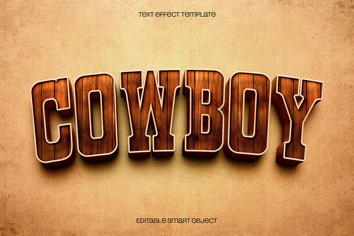 Western Text Effect, a Layer Style Add-On by dokudokunomi