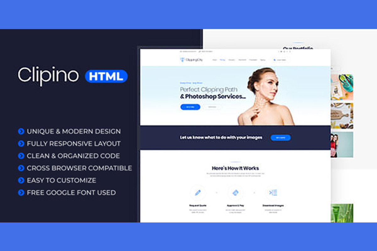Clipino - Clipping Path Template, a HTML Template by THESOFTKING
