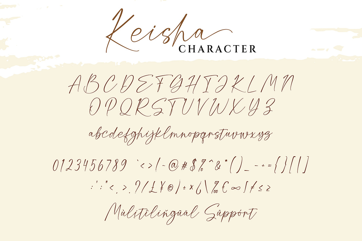 Keisha - a signature font, a Handwritten Font by Beautypes