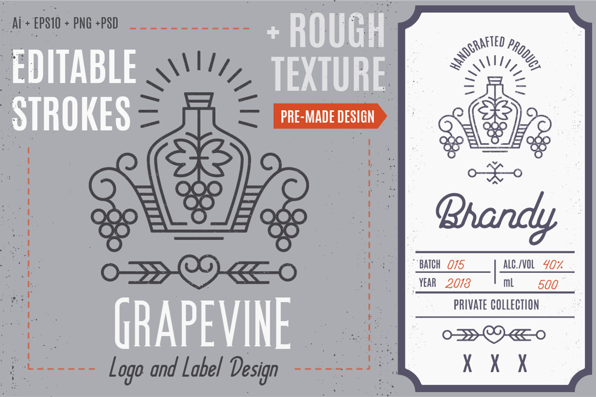 Grape Logo/Label Template, a Templates & Theme by Lumitar