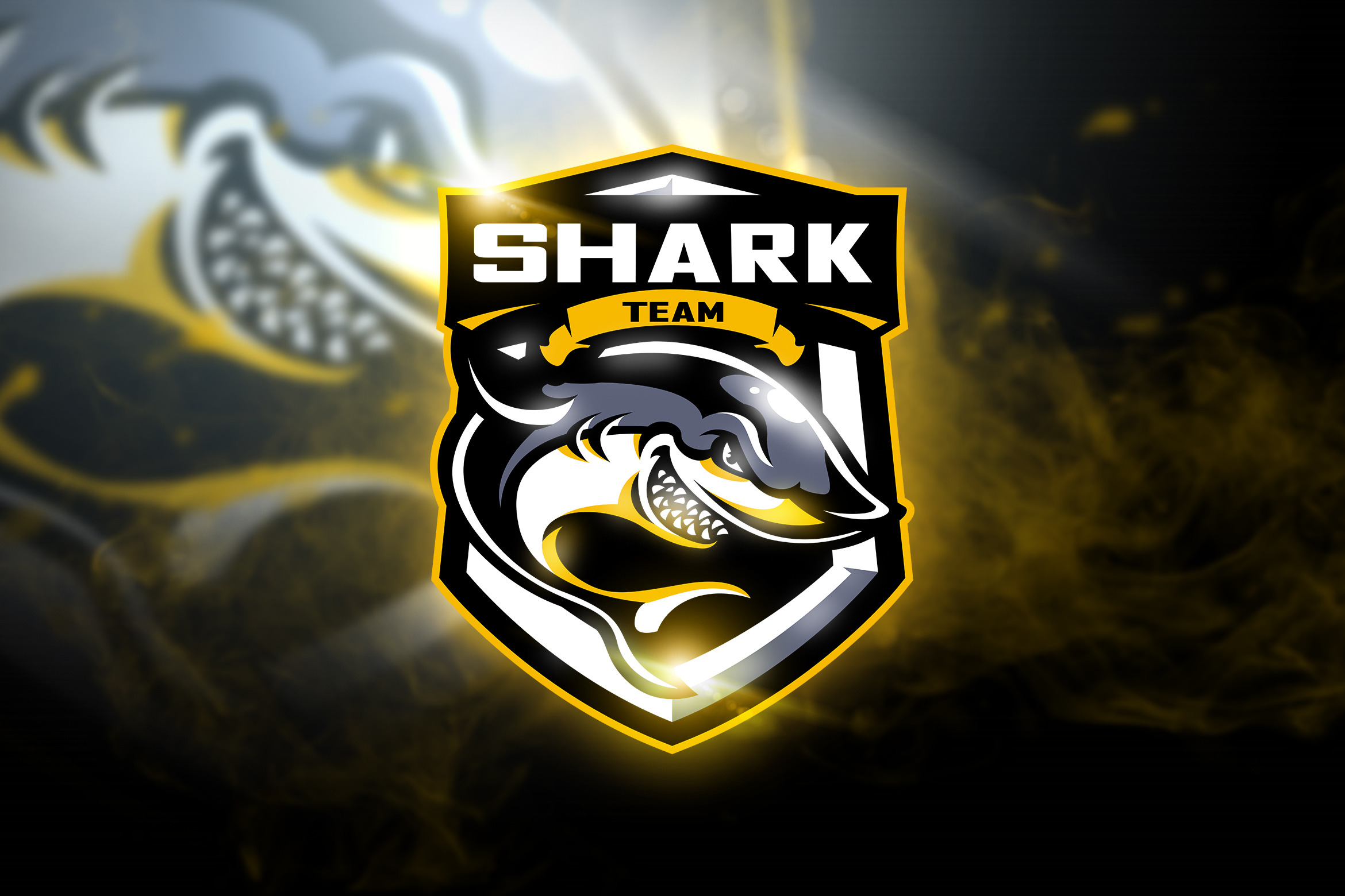 Shark Team - Mascot & Esport Logo, a Branding & Logo Template by AQR Studio