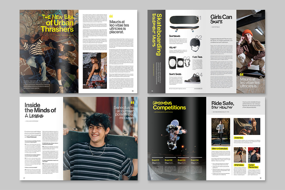 Urban Street Magazine Template, a Magazine Template by BrandPacks