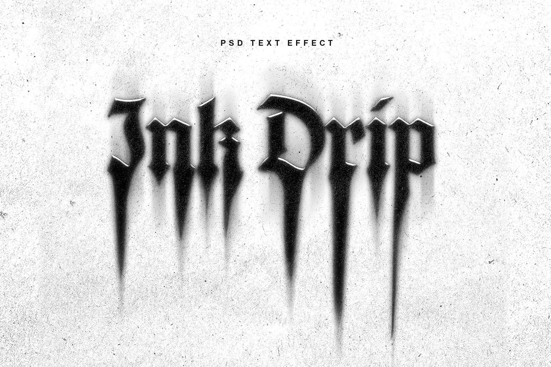 Ink Drip Text Effect, a Texture Graphic by DesignerCandies