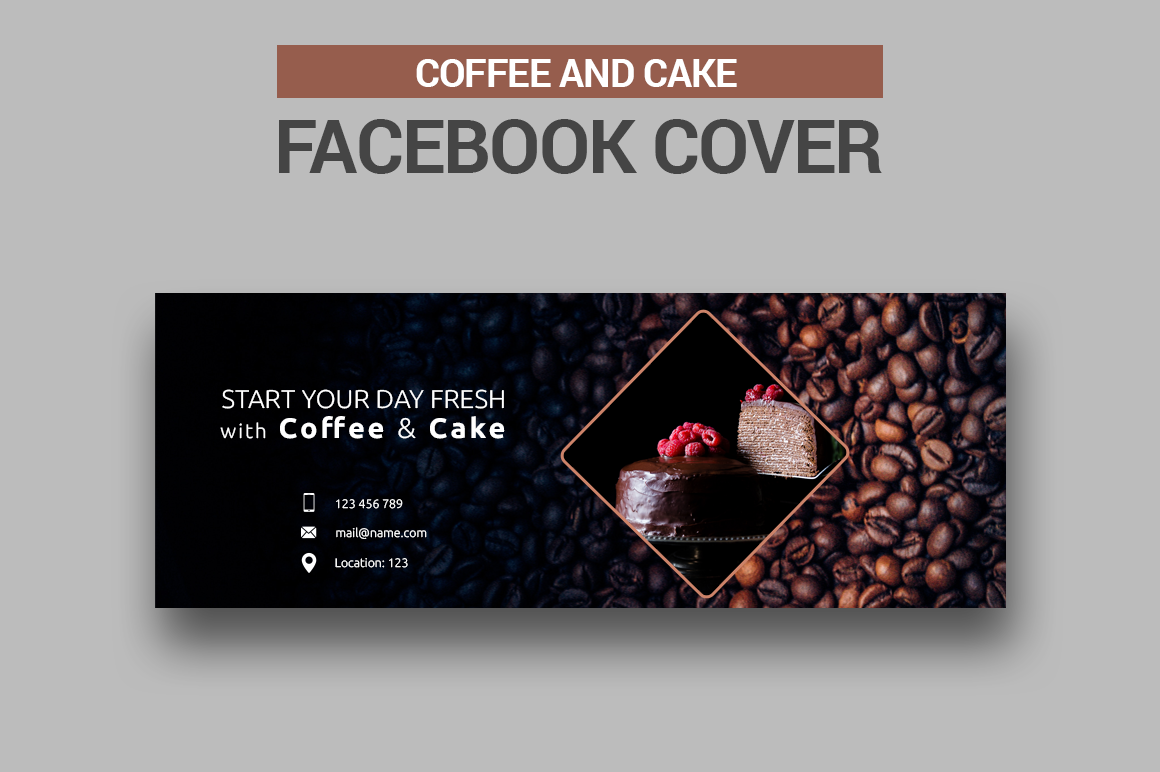 Coffee and Cake Facebook Cover - SK, a Social Media Template by UNIK Agency