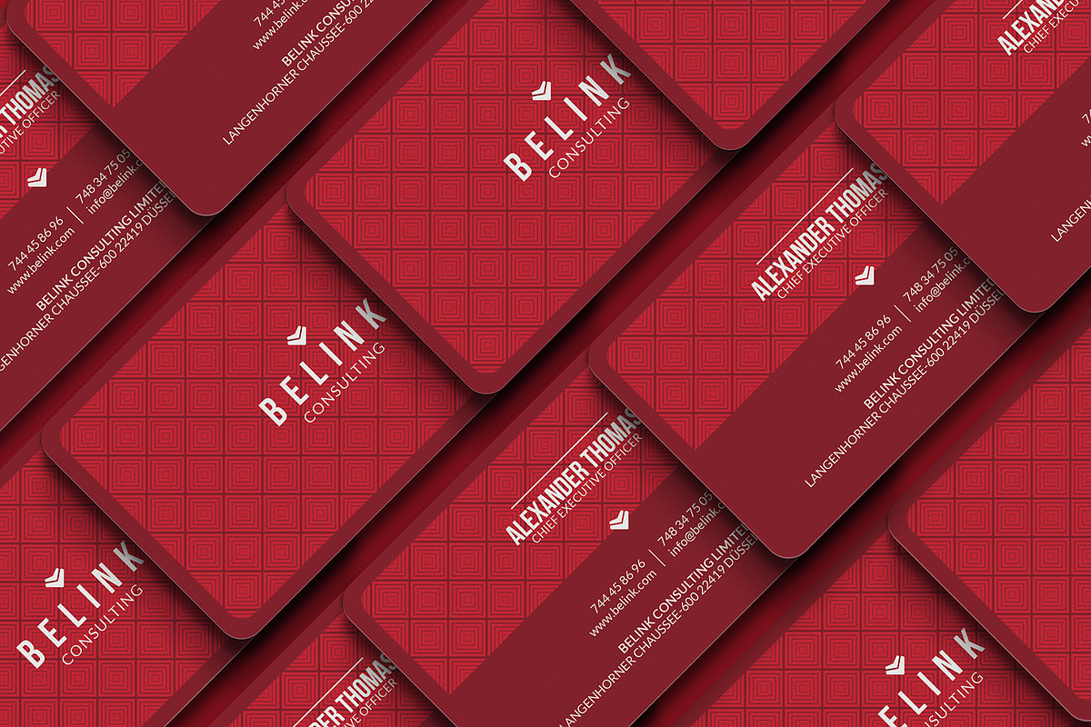 Modern Red Business Card, a Business Card Template by Marvel