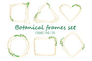 Geometrical frames with watercolor, an Illustration by Annakristal