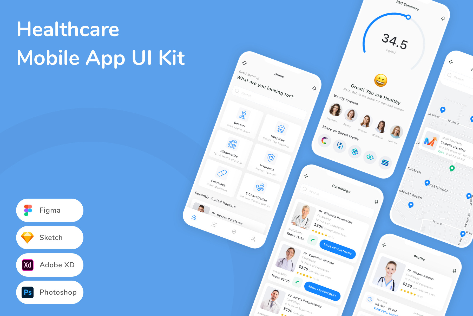 Healthcare Mobile App UI Kit, an UI Kit Template by Betush