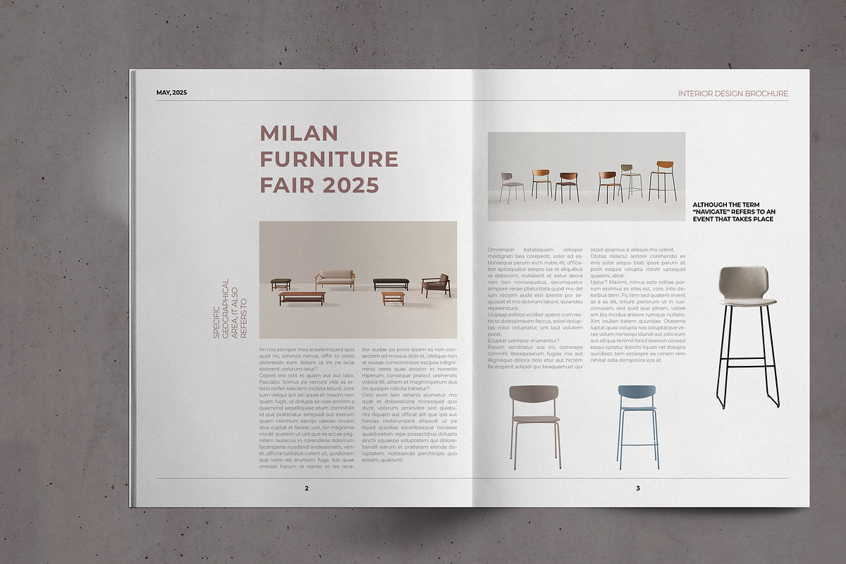 Interior Design Chair Catalog Template