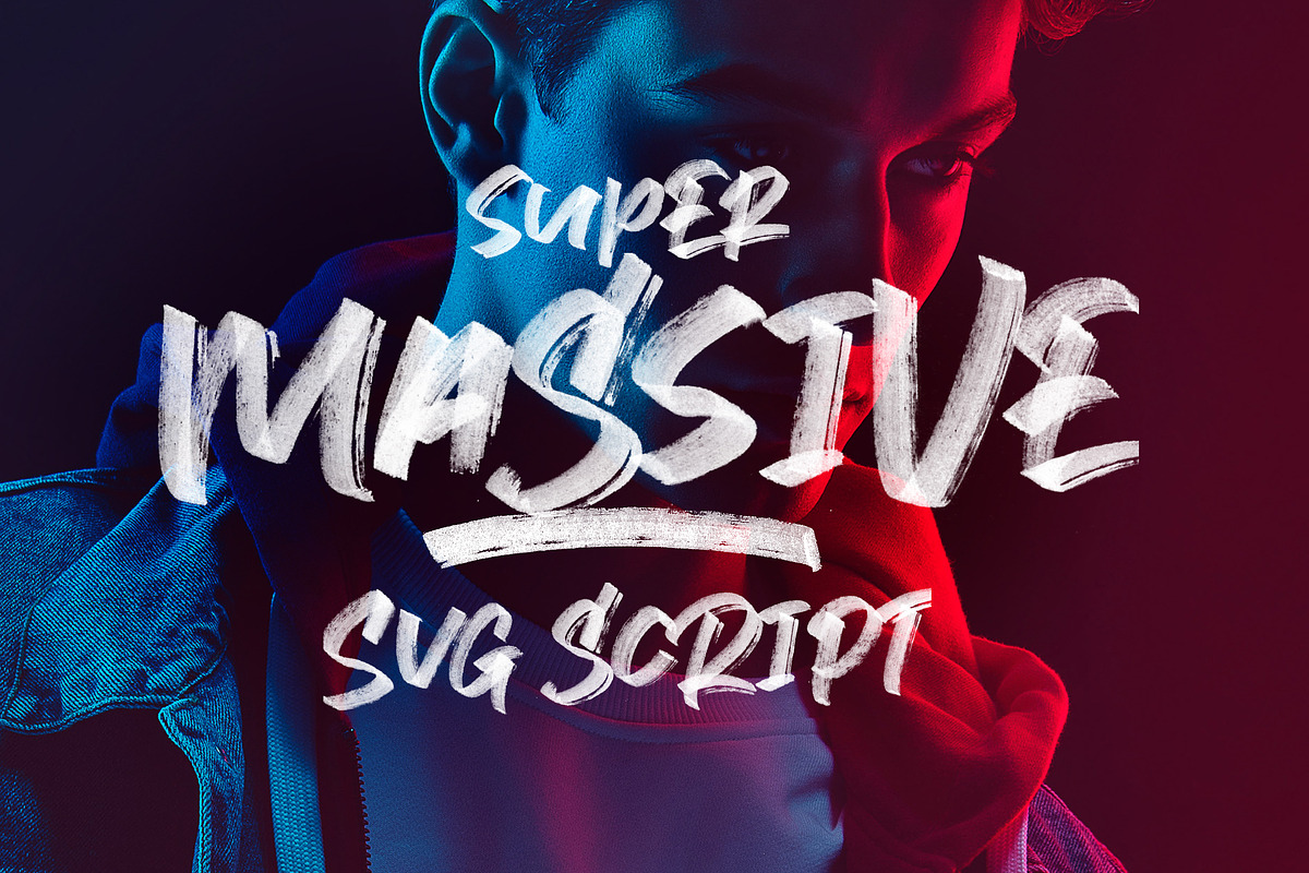 Massive SVG Font, a Serif Font by kavoon