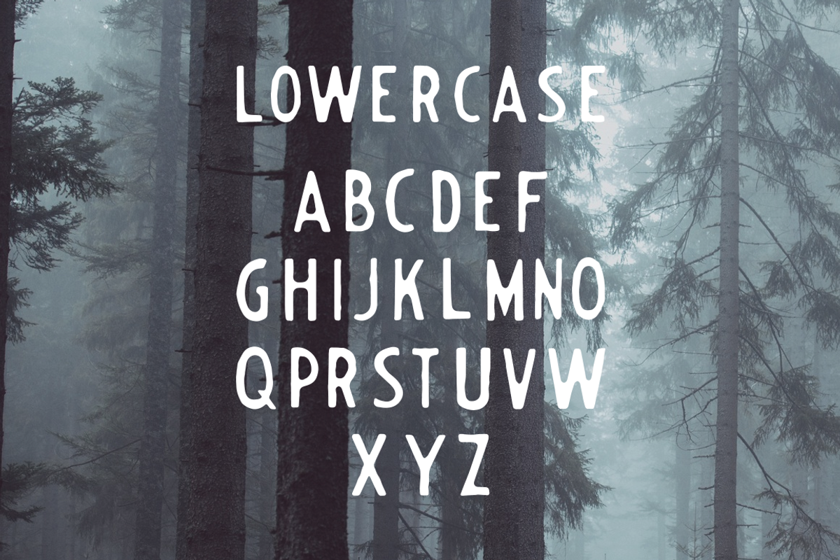 EVERGREEN - Hand drawn typeface, a Font by Mark Richardson