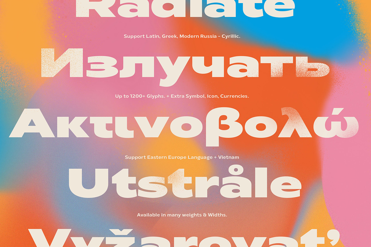 Radiate-Sans Font Family, a Sans Serif Font by Sundance Tipografia