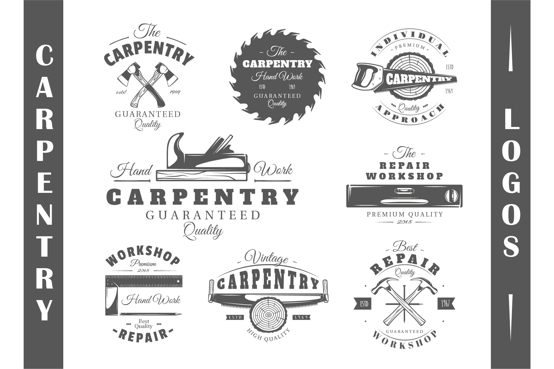 8 Carpentry Logos Templates Vol.2, a Branding & Logo Template by Art ...