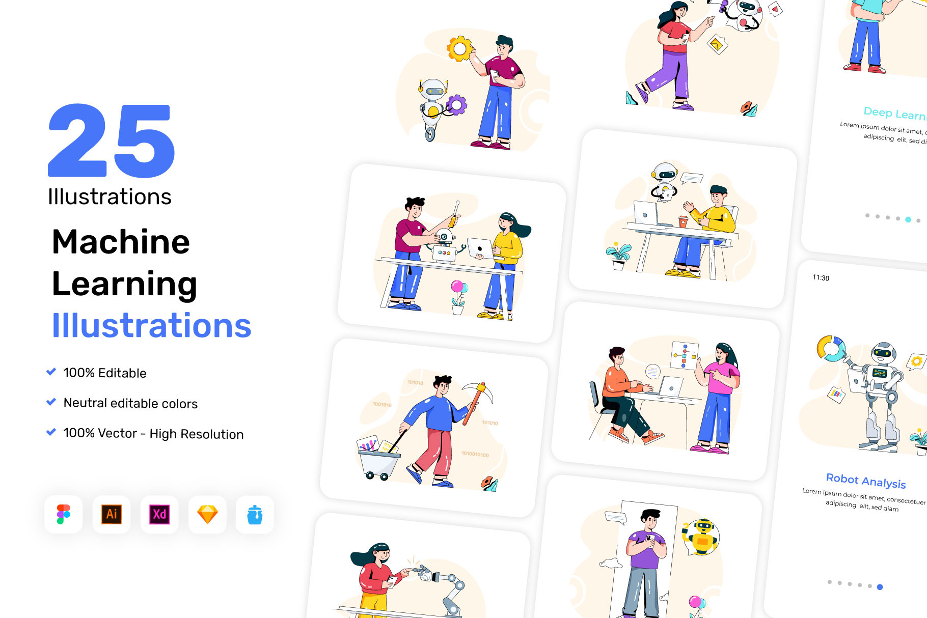 Unique Machine Learning Illustration