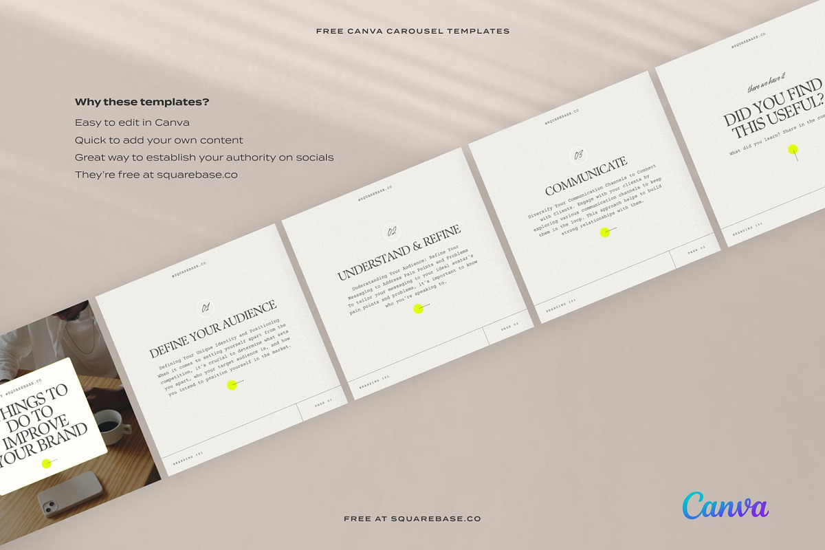 Instagram Carousel Canva Templates