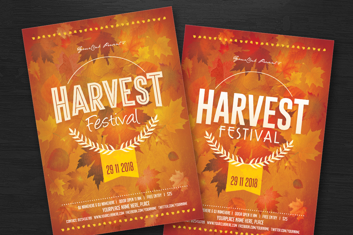 Harvest Festival Flyer, a Flyer Template by DesignWorkz