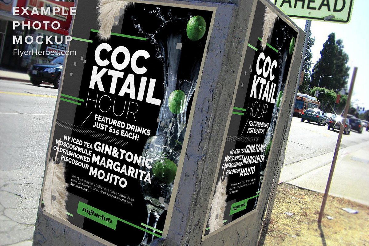 Cocktail Hour Flyer Template, a Flyer Template by FlyerHeroes