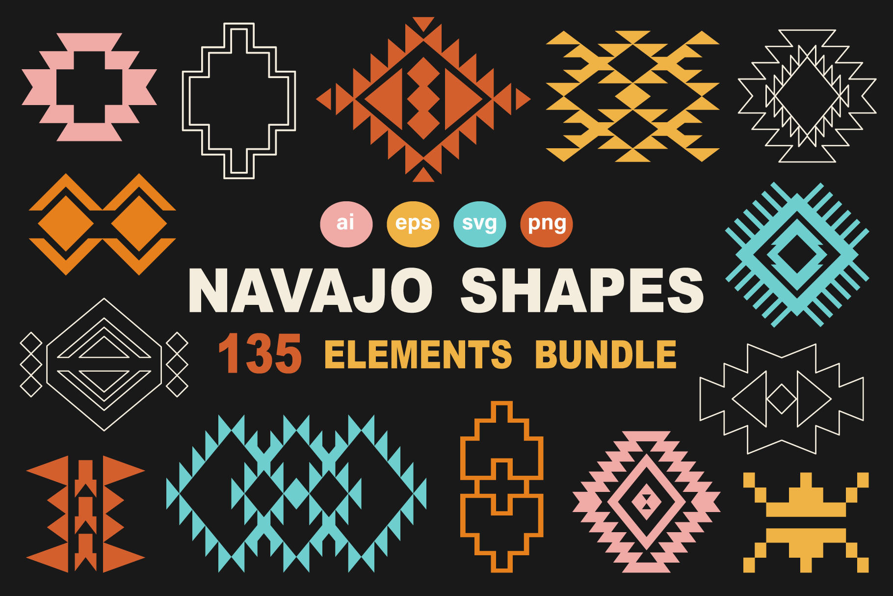 135 Navajo Shapes Atelier, an Object Graphic by Katrinelly