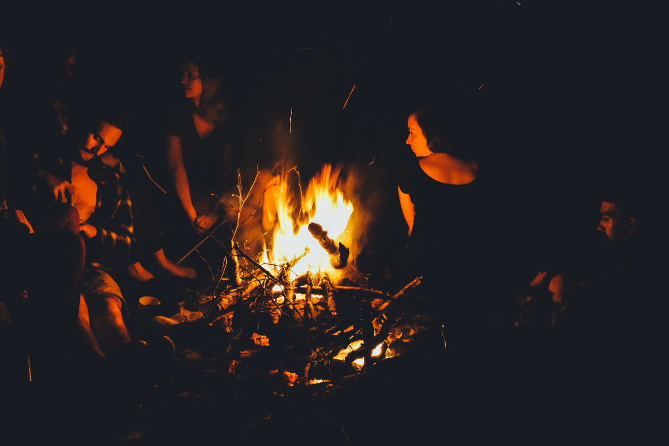 Friends around a campfire featuring campfire, camping, and friends ...