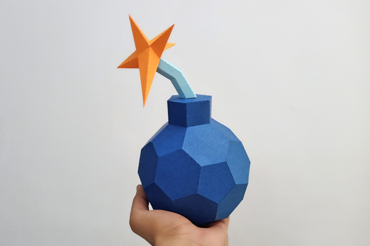 DIY Cannon Bomb - 3d papercraft, a Templates & Theme by PAPER amaze