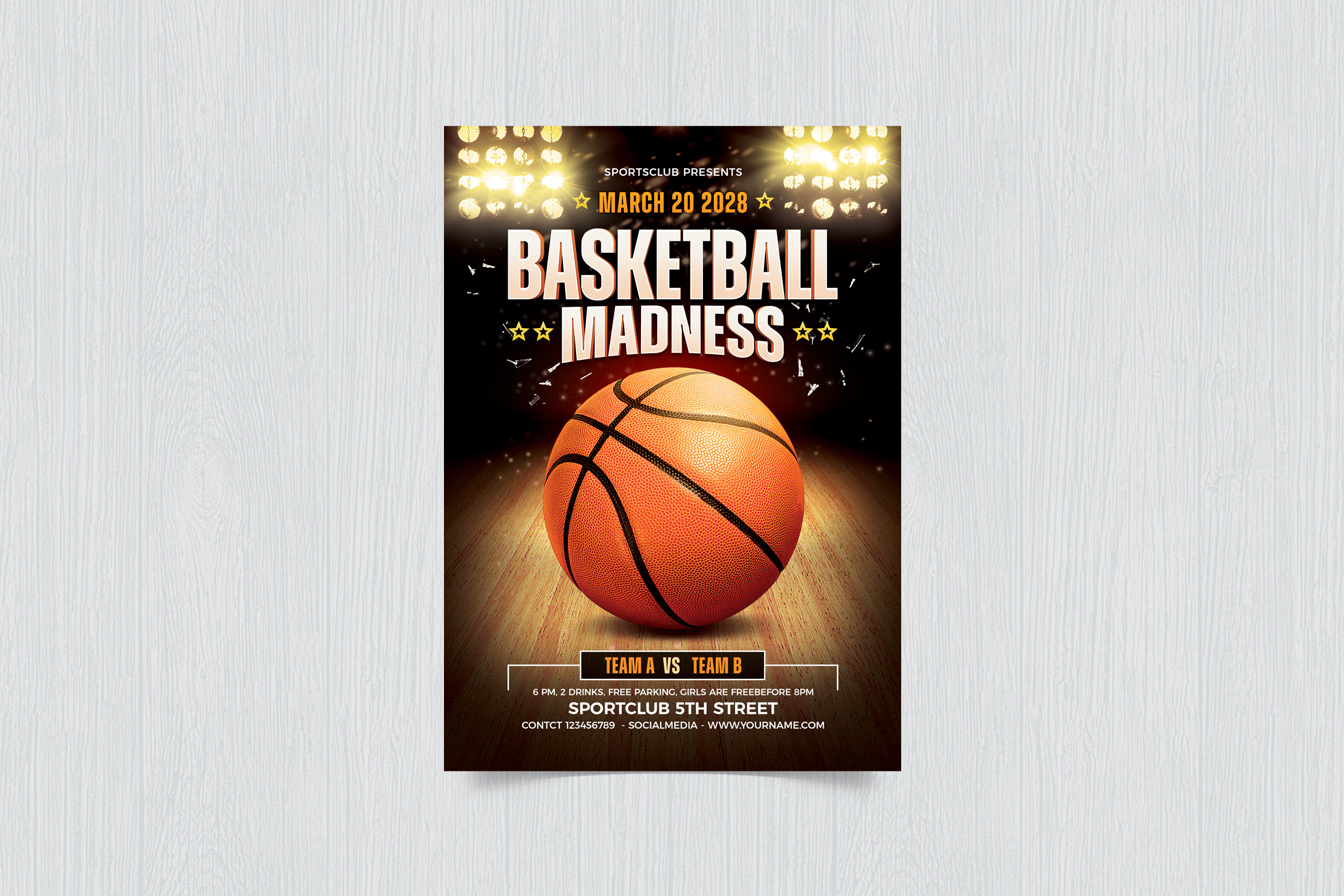Basketball Madness Flyer, a Flyer Template by DesignWorkz