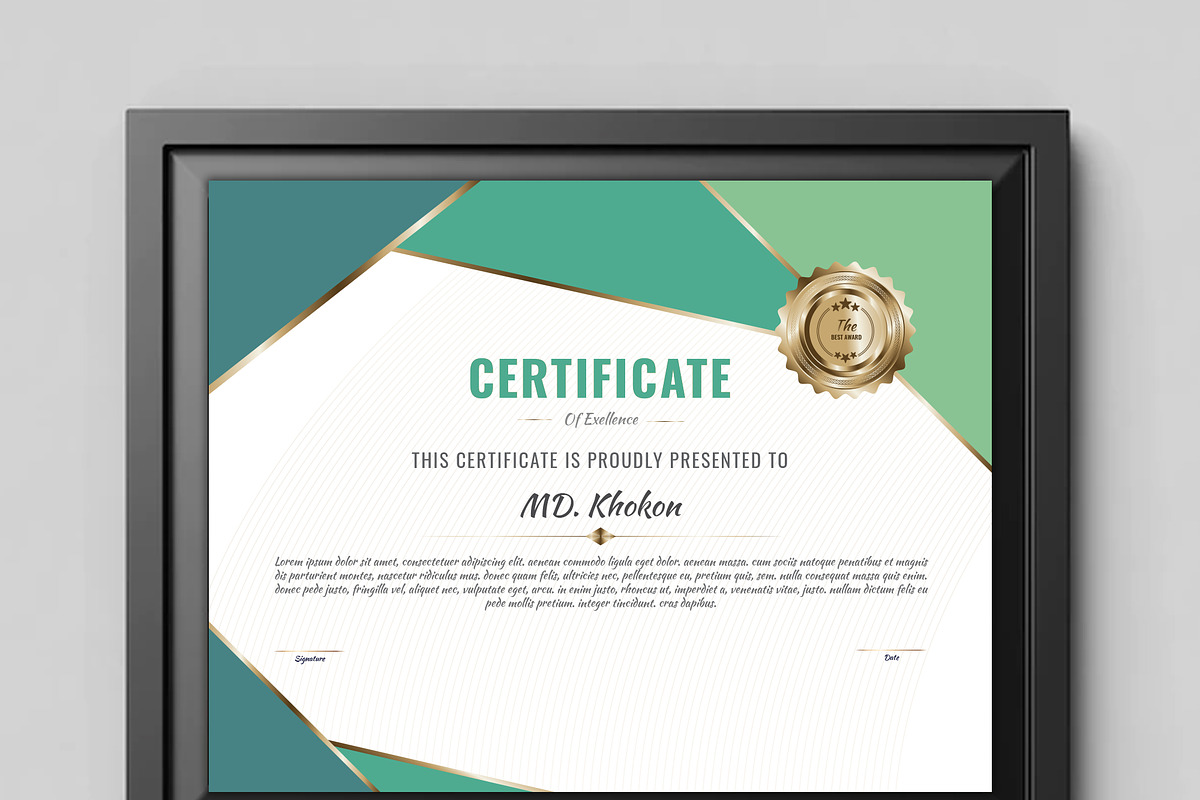 Abstract Certificate Template Design, a Stationery Template by MRI STUDIO