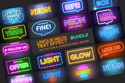 Neon Text & Logo Effect, a Layer Style Add-On by MRI STUDIO