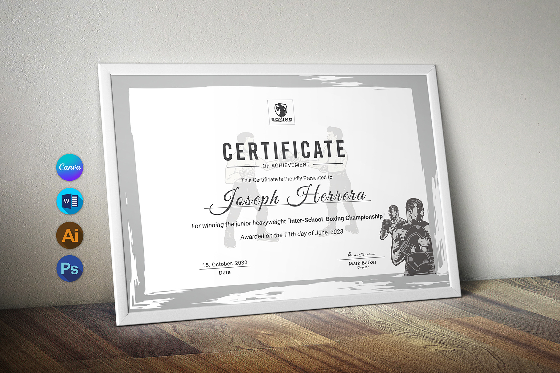 Canva Boxing Course Certificate