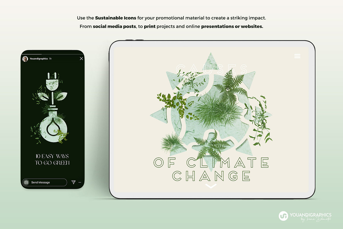Sustainable 3D Icons, an Icon by Youandigraphics