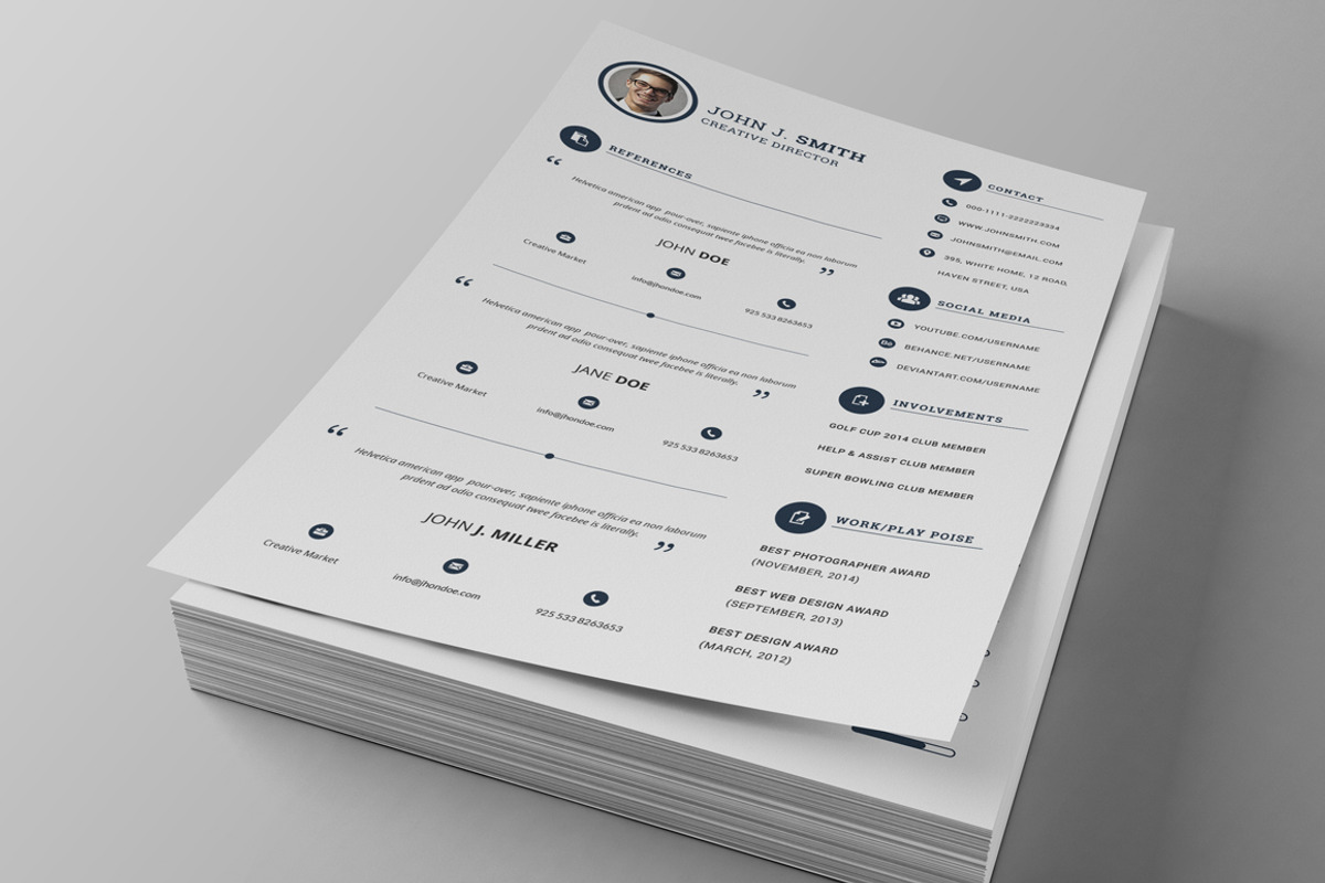 Power Resume CV - Smith, a Resume Template by SNIPESCIENTIST